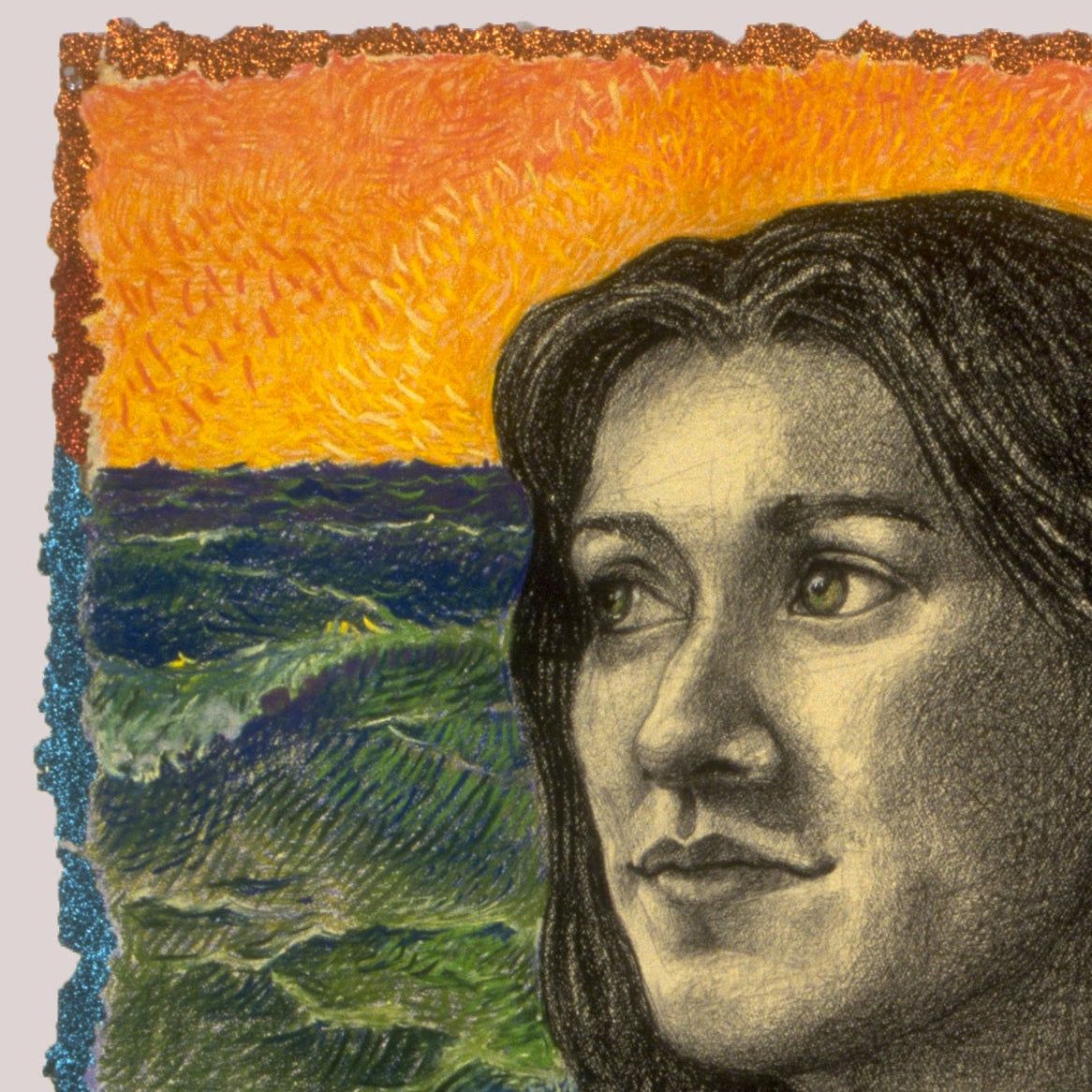 "La Virgen de las Aguas (Kerry Anne)" by Nancy Lu Rosenheim, Charcoal ...