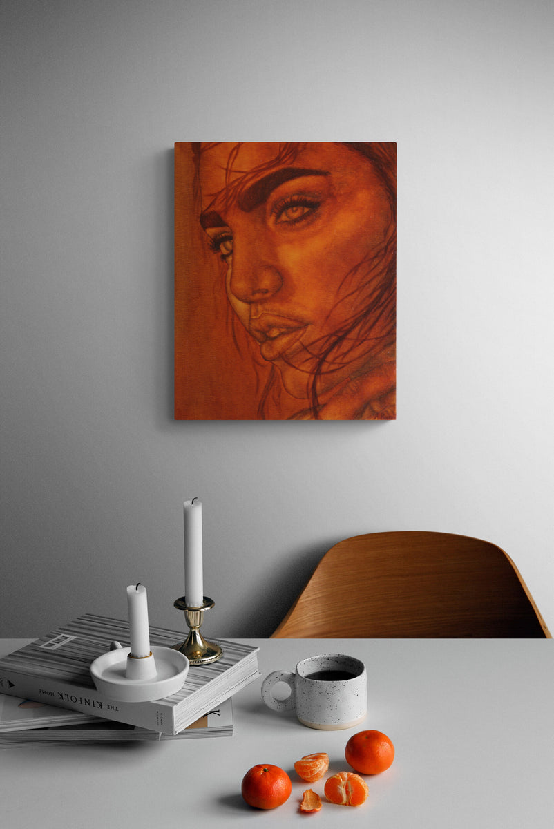 "Sguardo Silenzioso" by Andrea Russo, Oil on Canvas – NewYorkART.com